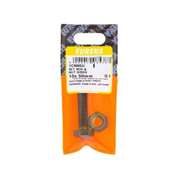 Set Scr & Nut S/Brs 10X 50Mm Q:1 – Proximate Electrical