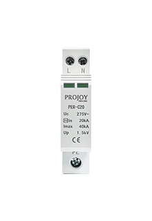 PROJOY Surge Protection Device Single Phase AC 275V 40KA Type 1+2 ...